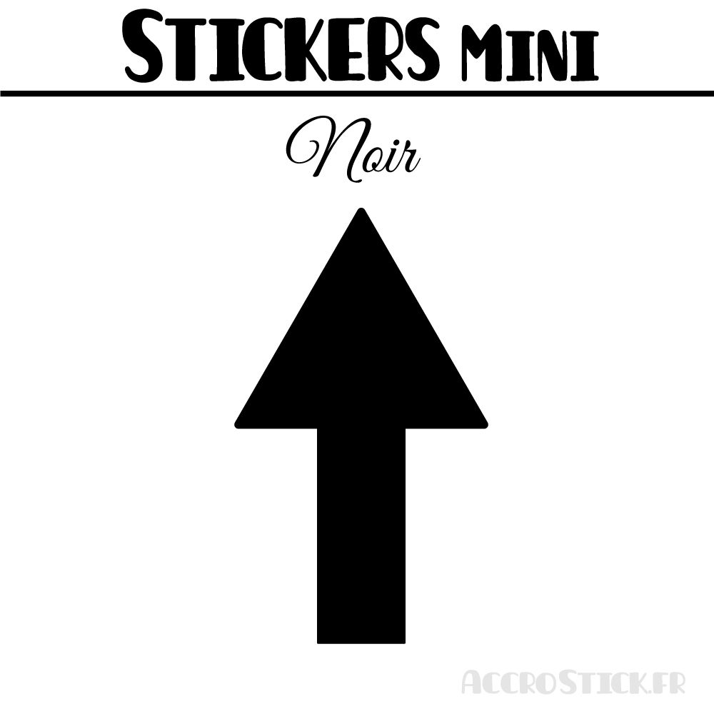 264 Flèches 1 cm - Stickers mini gommettes Couleur Noir